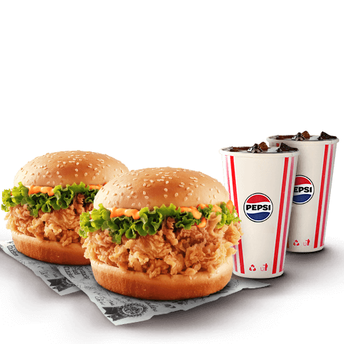 Mid night deal 2 - krunch burger with drink