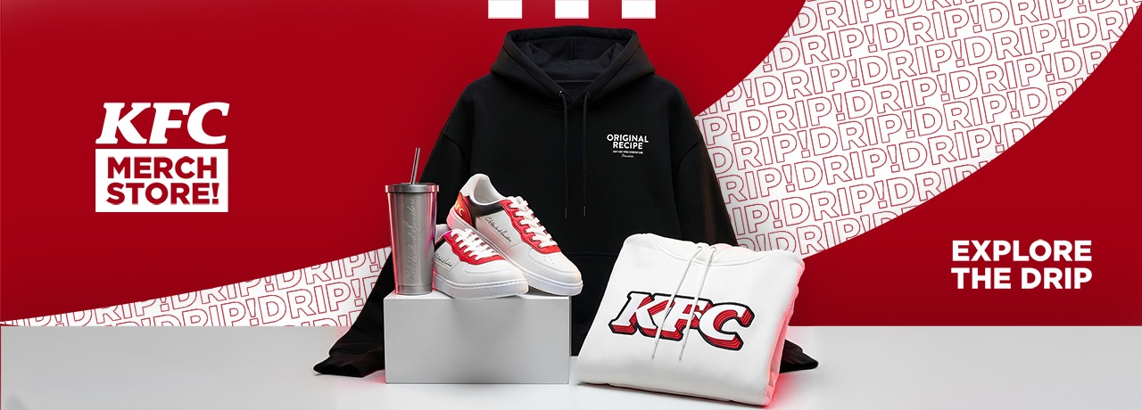KFC Merch Store: Explore the Drip featuring branded hoodies, sneakers ...